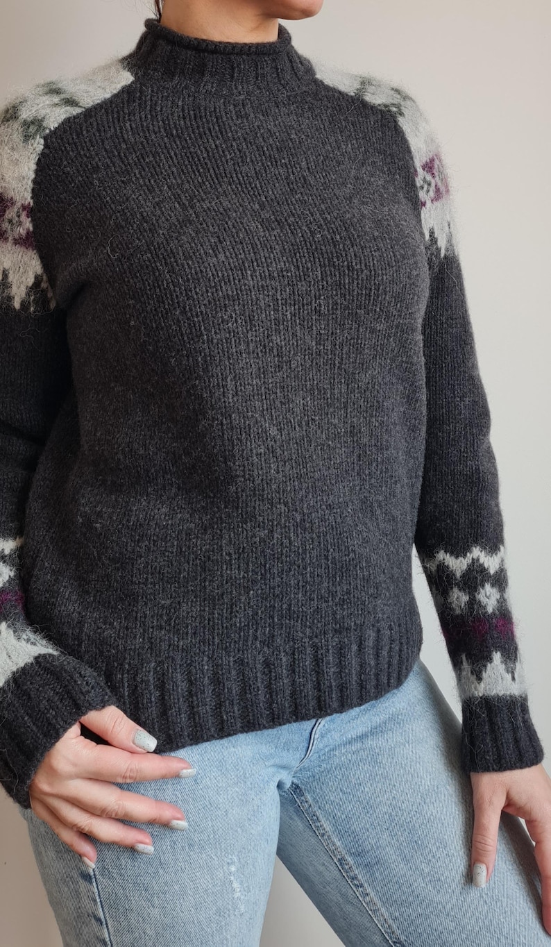Vintage Barbour Winter Wool and Alpaca Blend Sweater|chunky Cozy Dark ...