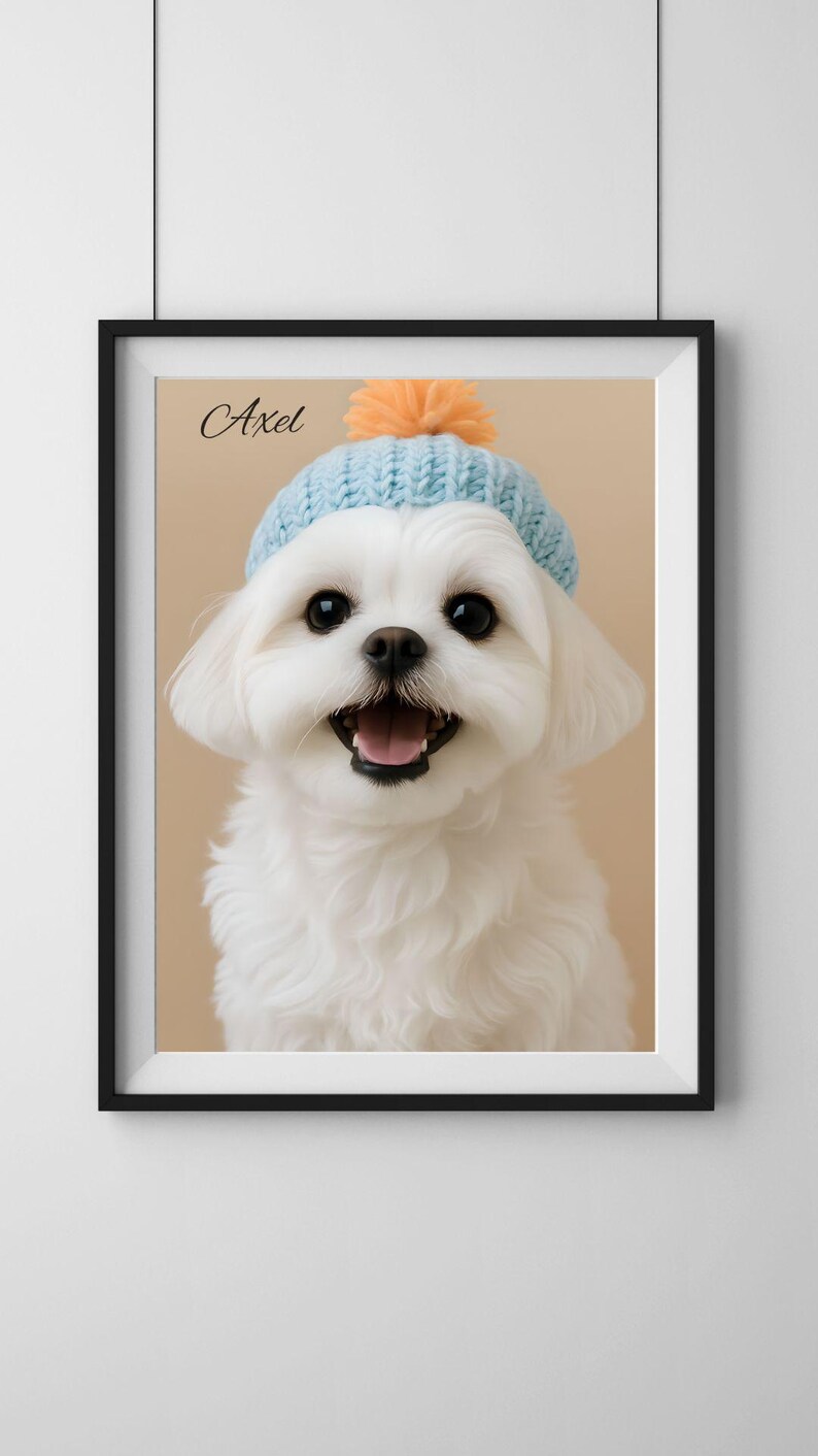 Custom Dog Poster – Printable Pet Wall Art – Editable Dog Name – Canva ...