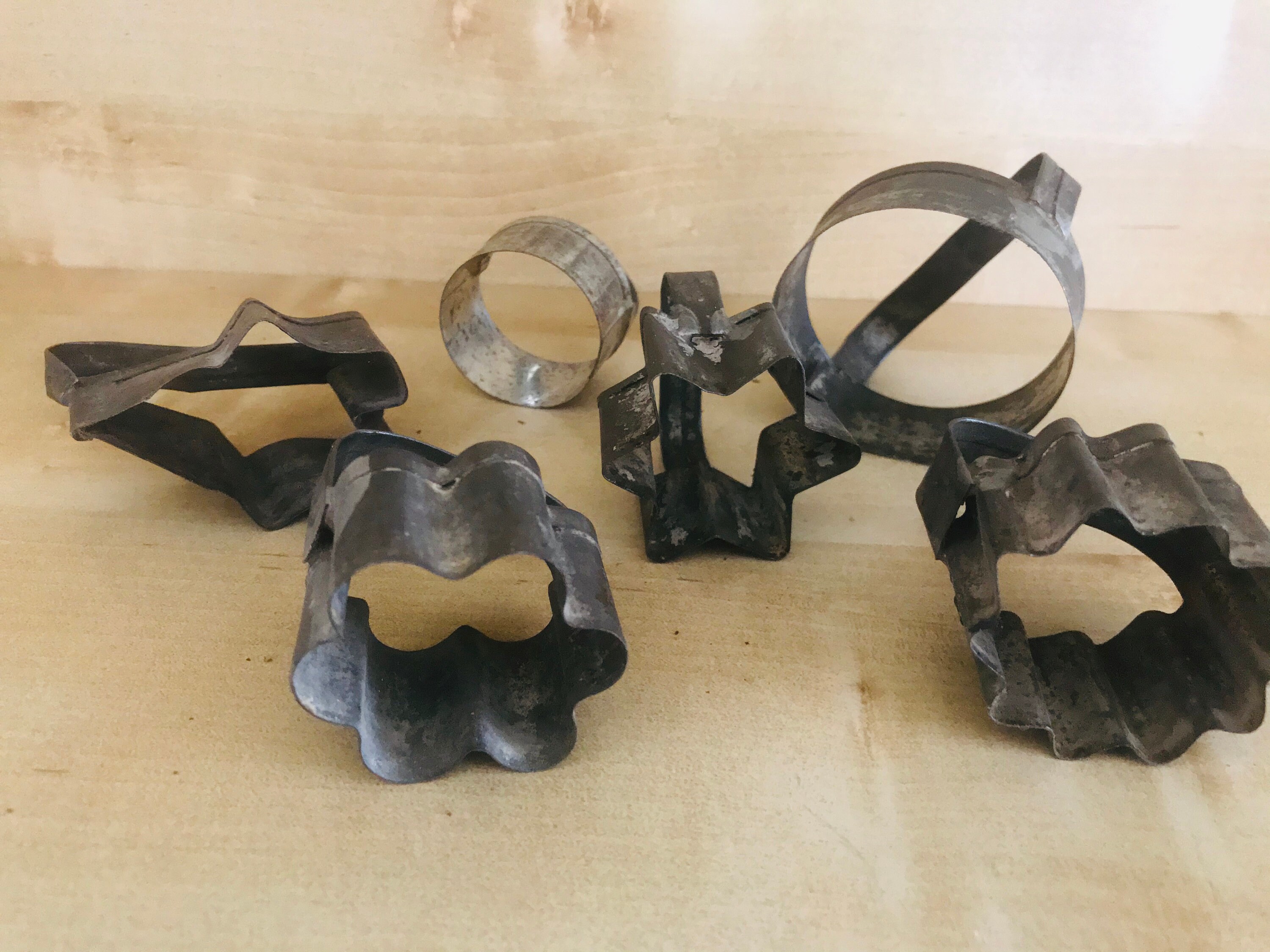 Antique Very Old Cookie Cutters, 6 Pcs, Rusty and Little Deformed ...