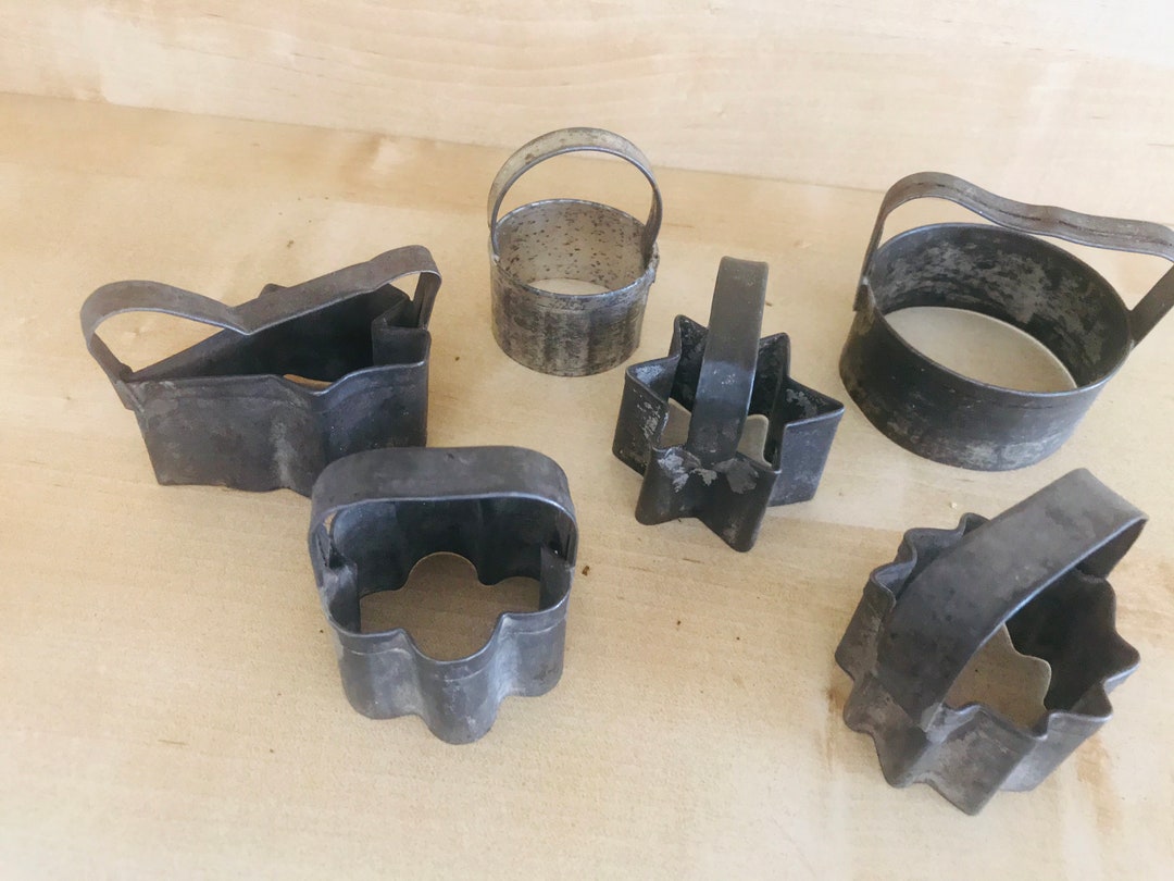 Antique Very Old Cookie Cutters, 6 Pcs, Rusty and Little Deformed ...