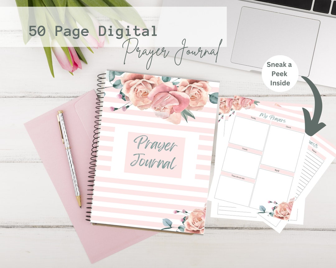 Prayer Journal Bible Study Printable Template Scripture Study Set ...