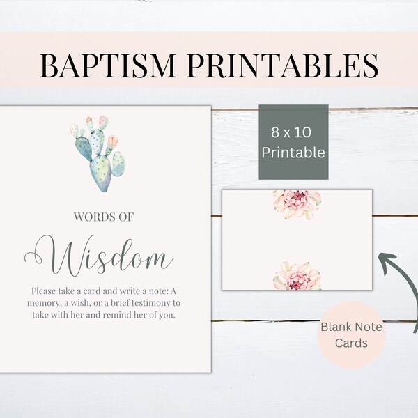 Lds Baptism Note Cards - Etsy
