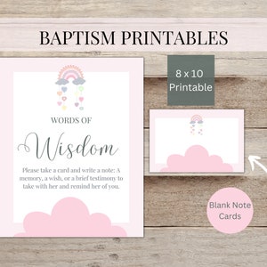 LDS Baptism Scripture Set Printable Words of Wisdom Set Baptism Bundle ...