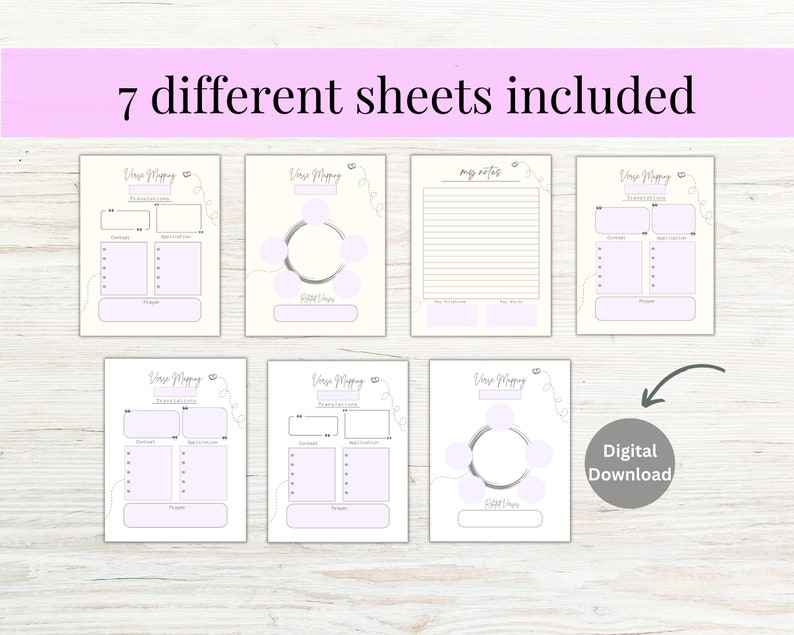 Bible Study Verse Mapping Printable Template Scripture - Etsy Bible Study Verse Mapping Printable Template Scripture - Etsy