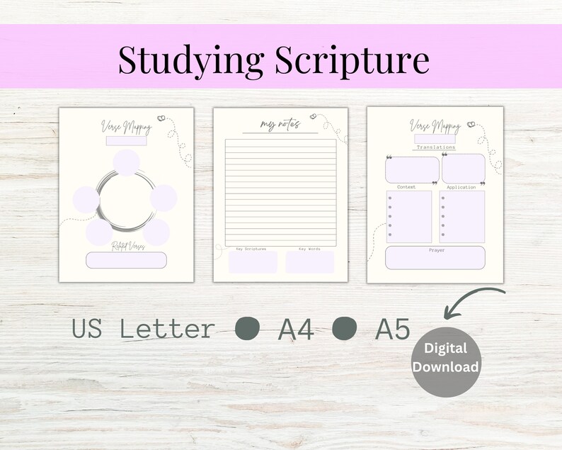 Bible Study Verse Mapping Printable Template Scripture - Etsy Bible Study Verse Mapping Printable Template Scripture - Etsy