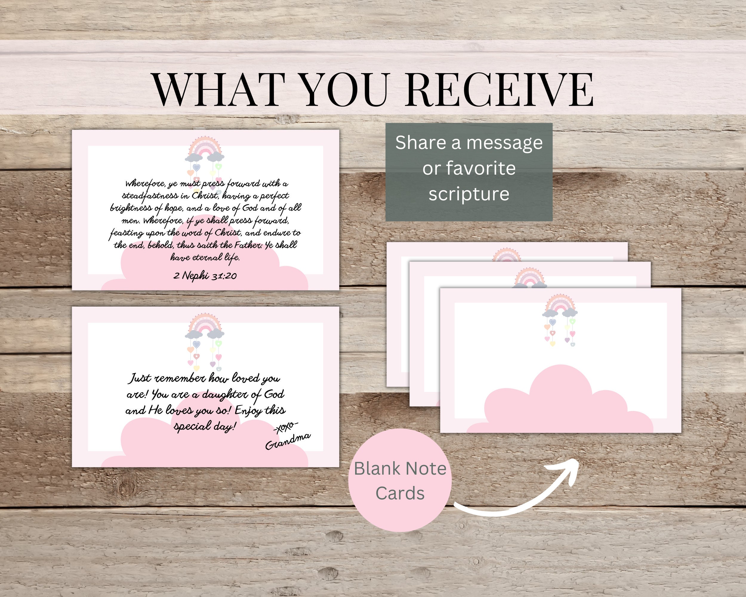 LDS Baptism Scripture Set Printable Words of Wisdom Set Baptism Bundle ...