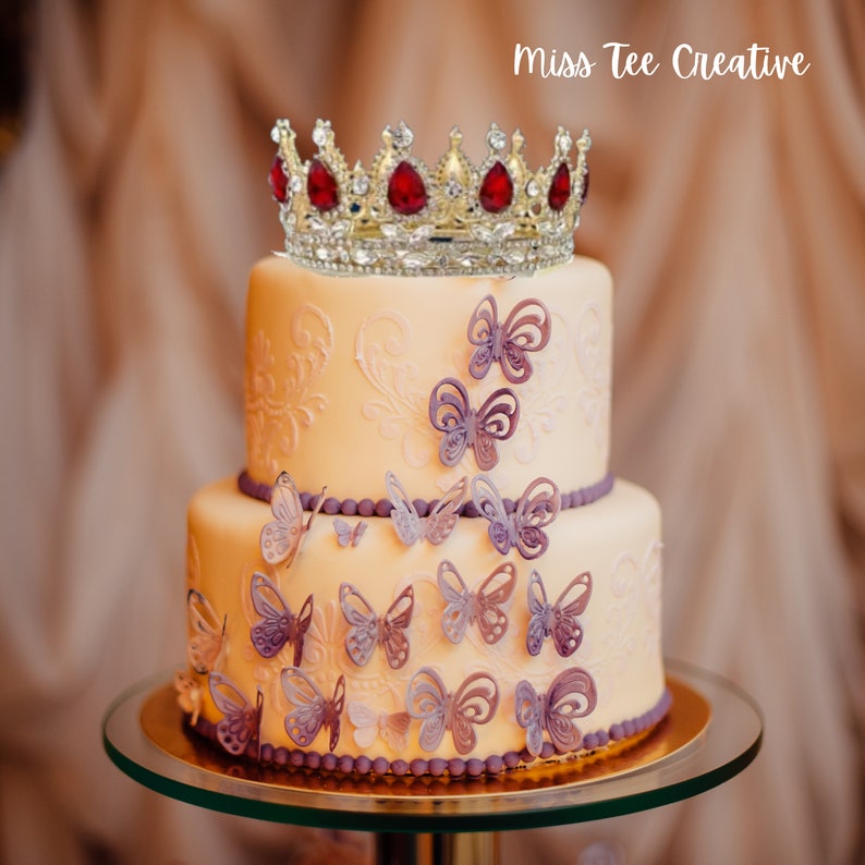 Royal Crown Cake Topper Crown Cake Decoration Rhinestone Crown Cake ...
