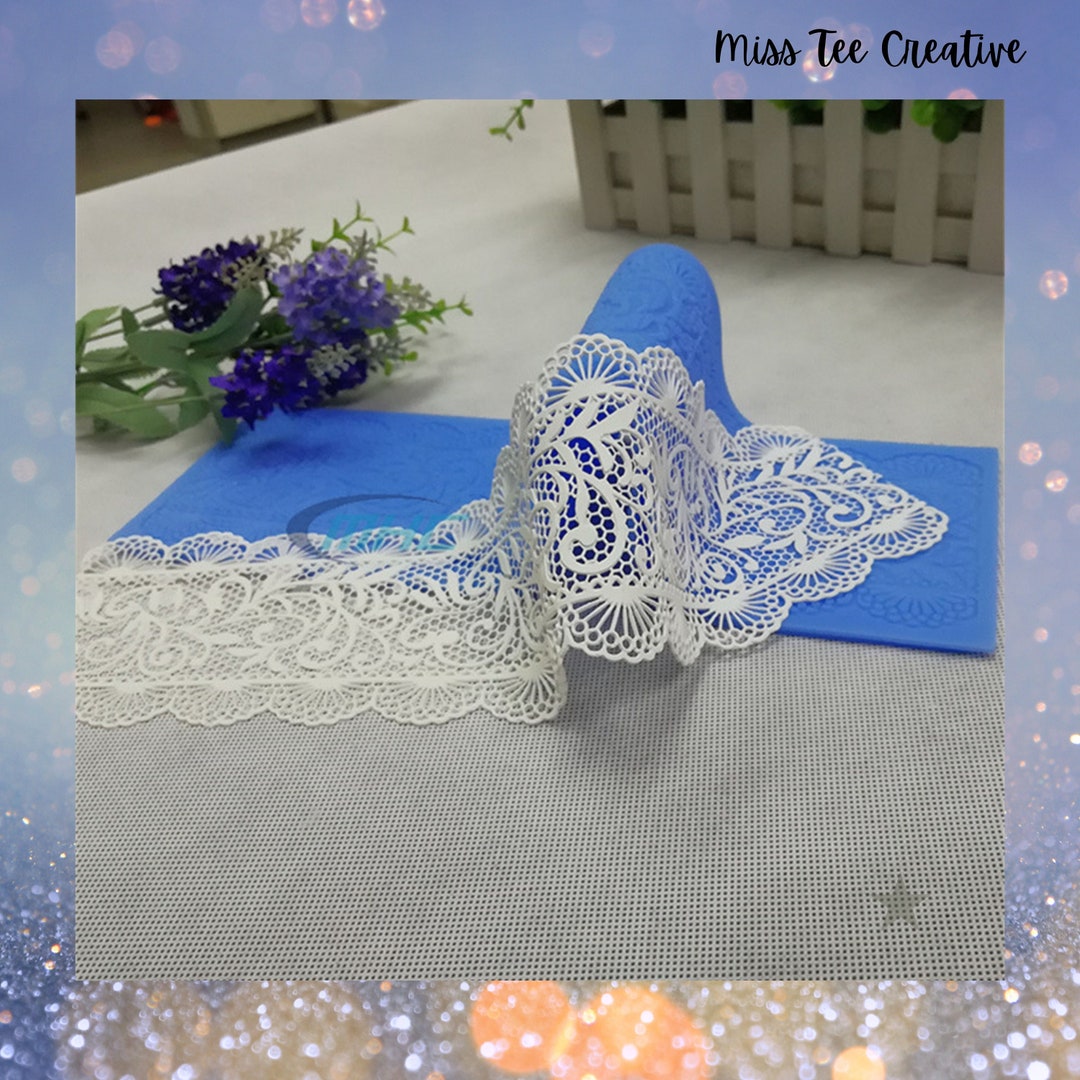 Silicon Cake Lace Mold Large Lace Silicone Cake Fondant Border Mould ...