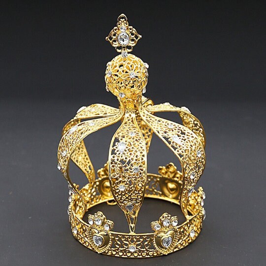 Mini Crown Cake Decoration Baroque Crown Cake Topper Royal Headpiece - Etsy