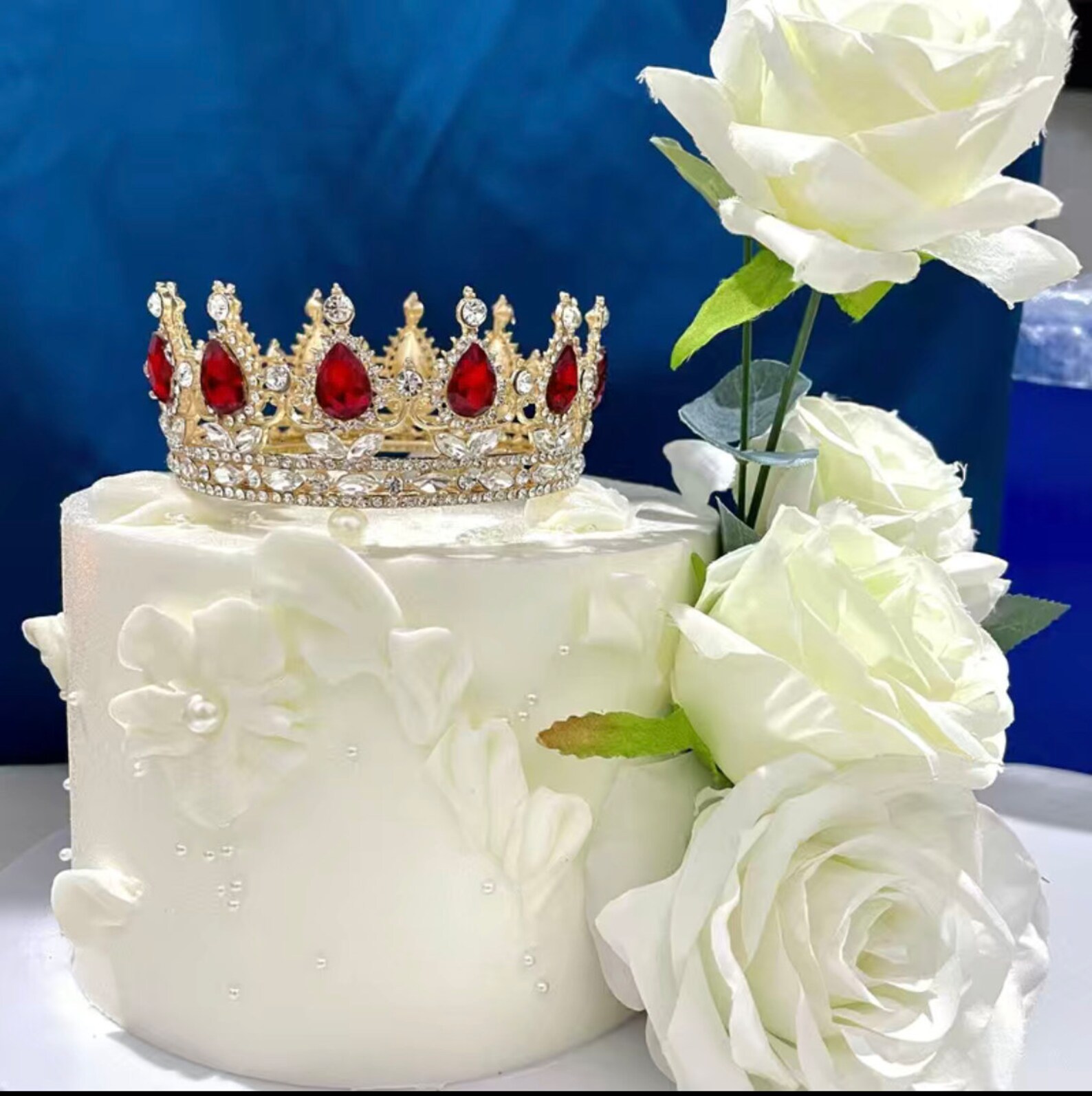 Royal Crown Cake Topper Crown Cake Decoration Rhinestone Crown - Etsy
