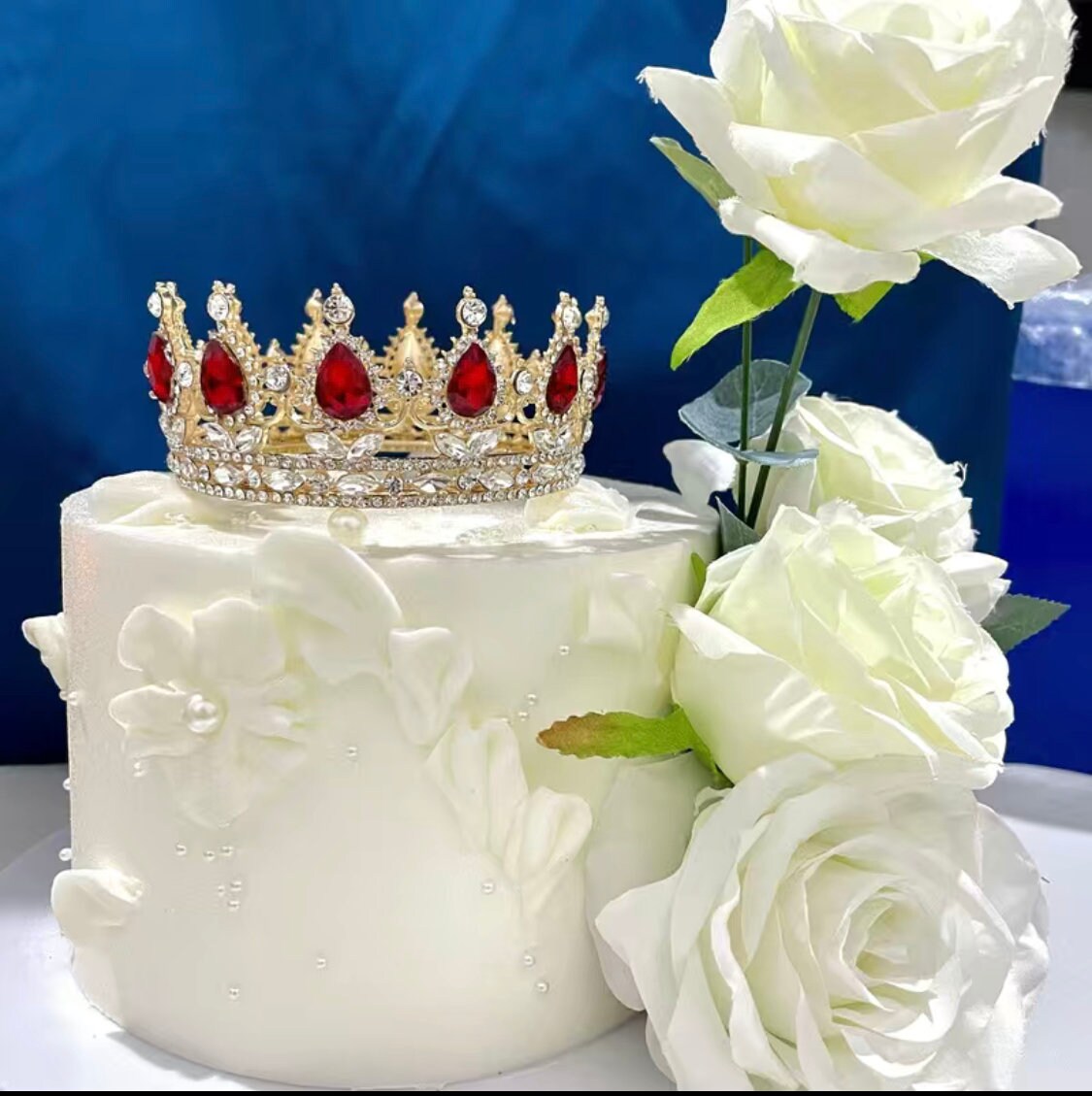 Royal Crown Cake Topper Crown Cake Decoration Rhinestone Crown - Etsy