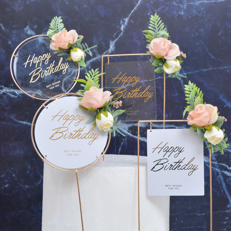 Happy Birthday Cake Topper Cake Insert Cake Decoration Cake Decoration ...