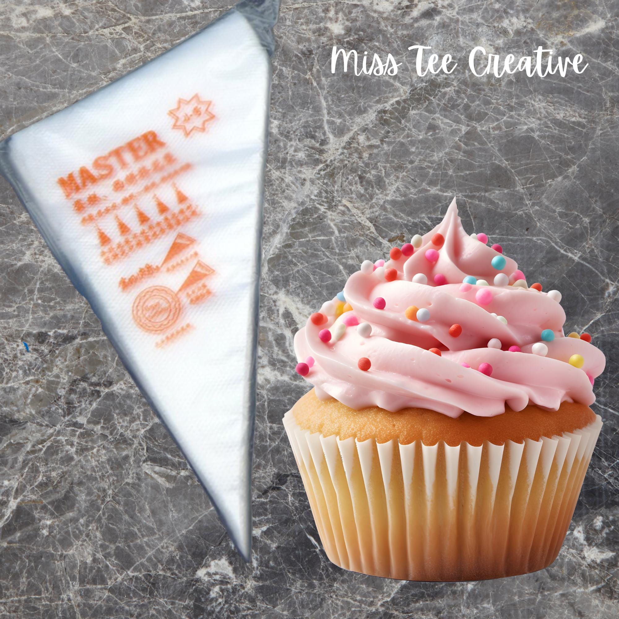 100 Pack Disposable Piping Bags Multi Pack Cake Decorating Tools Cream ...