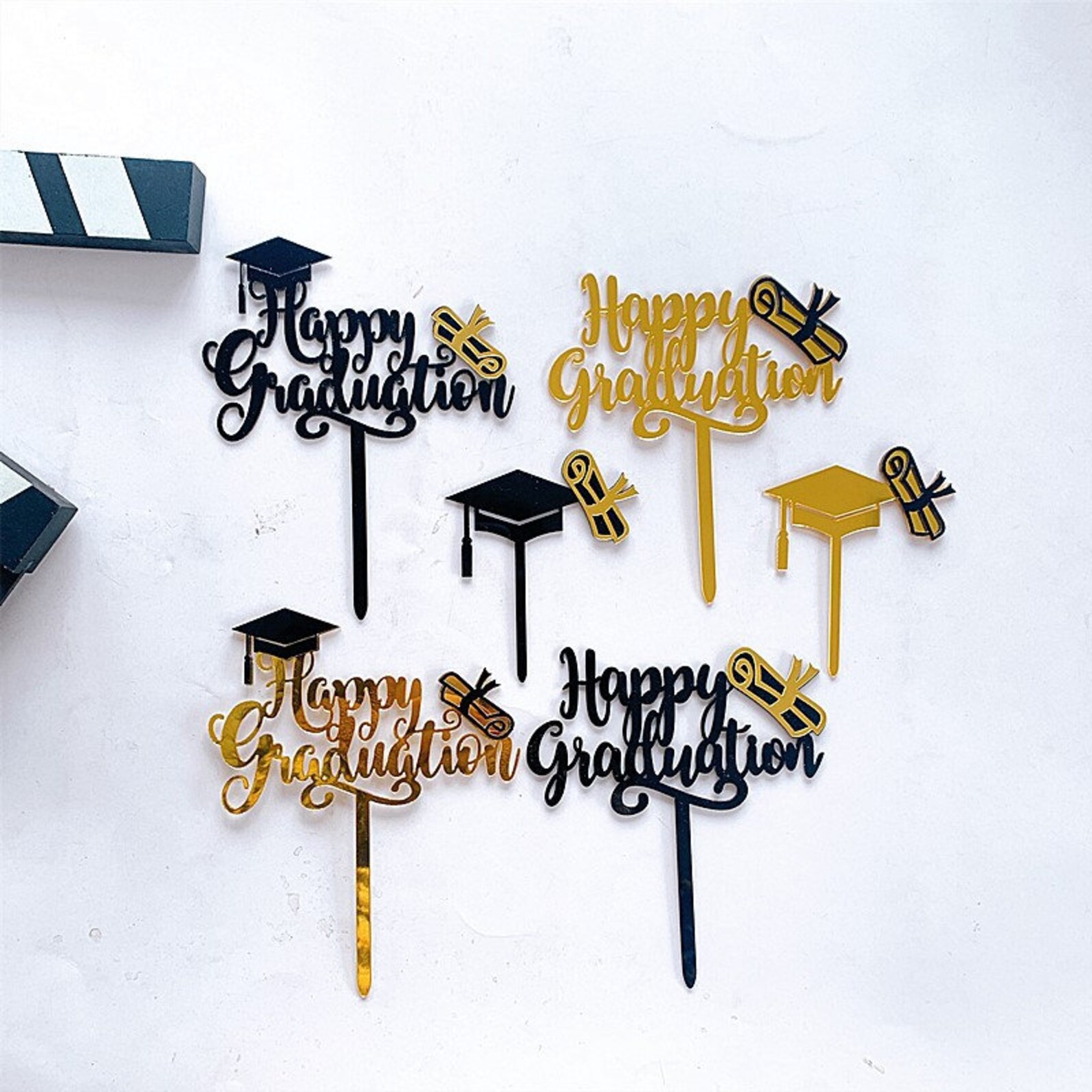 Acrylic Graduation Season Cake Decoration Topper Graduation Cake Topper ...