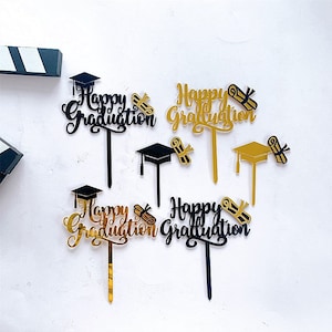 Acrylic Graduation Season Cake Decoration Topper Graduation Cake Topper ...