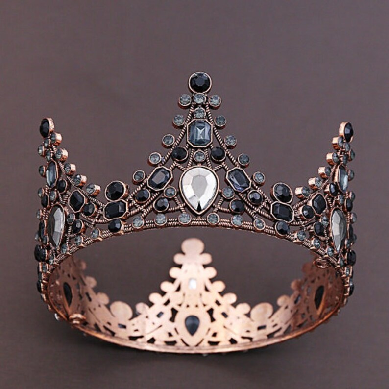 Crown Cake Topper Black Jewel Crown Cake Decor Cake Decorating Tool ...