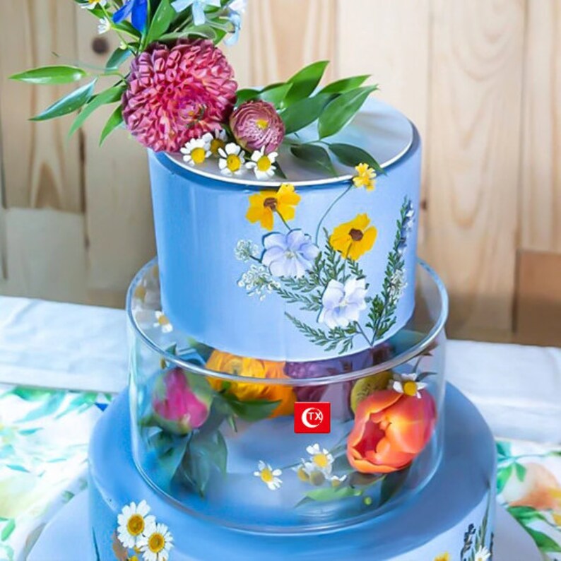 Clear Acrylic Cake Stand Fillable Cake Display Cake Tier Cake Riser Box ...