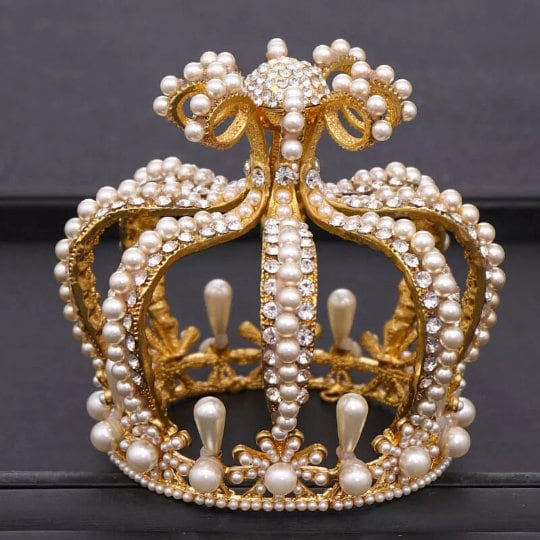 Mini Crown Cake Decoration Baroque Crown Cake Topper Royal Headpiece - Etsy