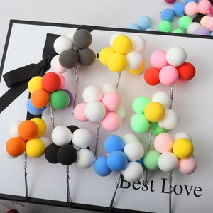 Colorful Balloon Cake Topper Birthday Cake Decorations Baby Shower Cake ...