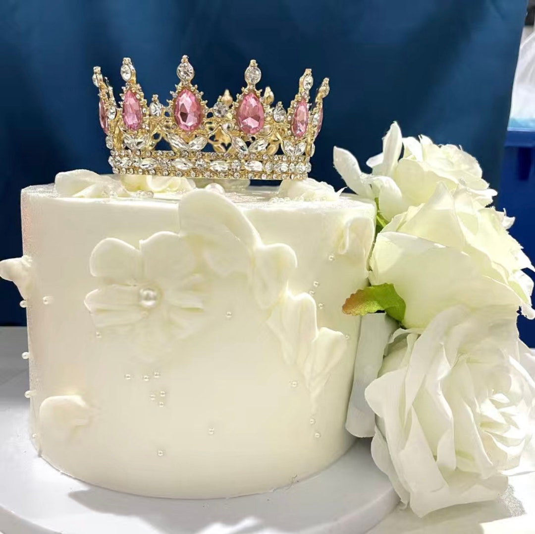 Royal Crown Cake Topper Crown Cake Decoration Rhinestone Crown - Etsy