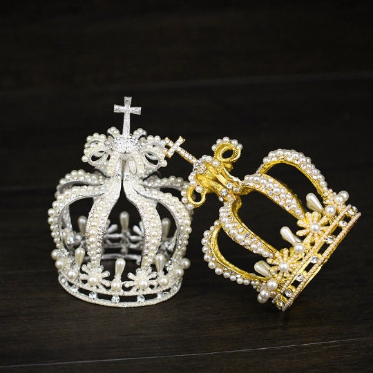Mini Crown Cake Decoration Baroque Crown Cake Topper Royal Headpiece - Etsy