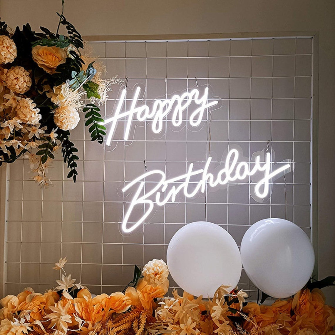 Happy Birthday Neon Holiday Party Decoration Party Happy Birthday Neon ...
