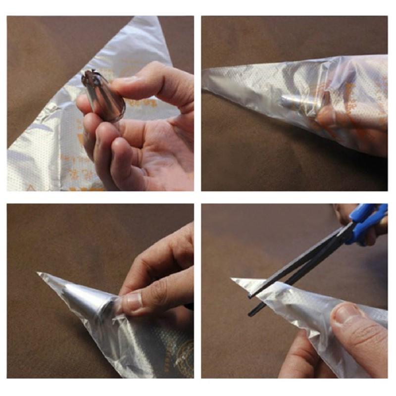 100 Pack Disposable Piping Bags Multi Pack Cake Decorating Tools Cream ...
