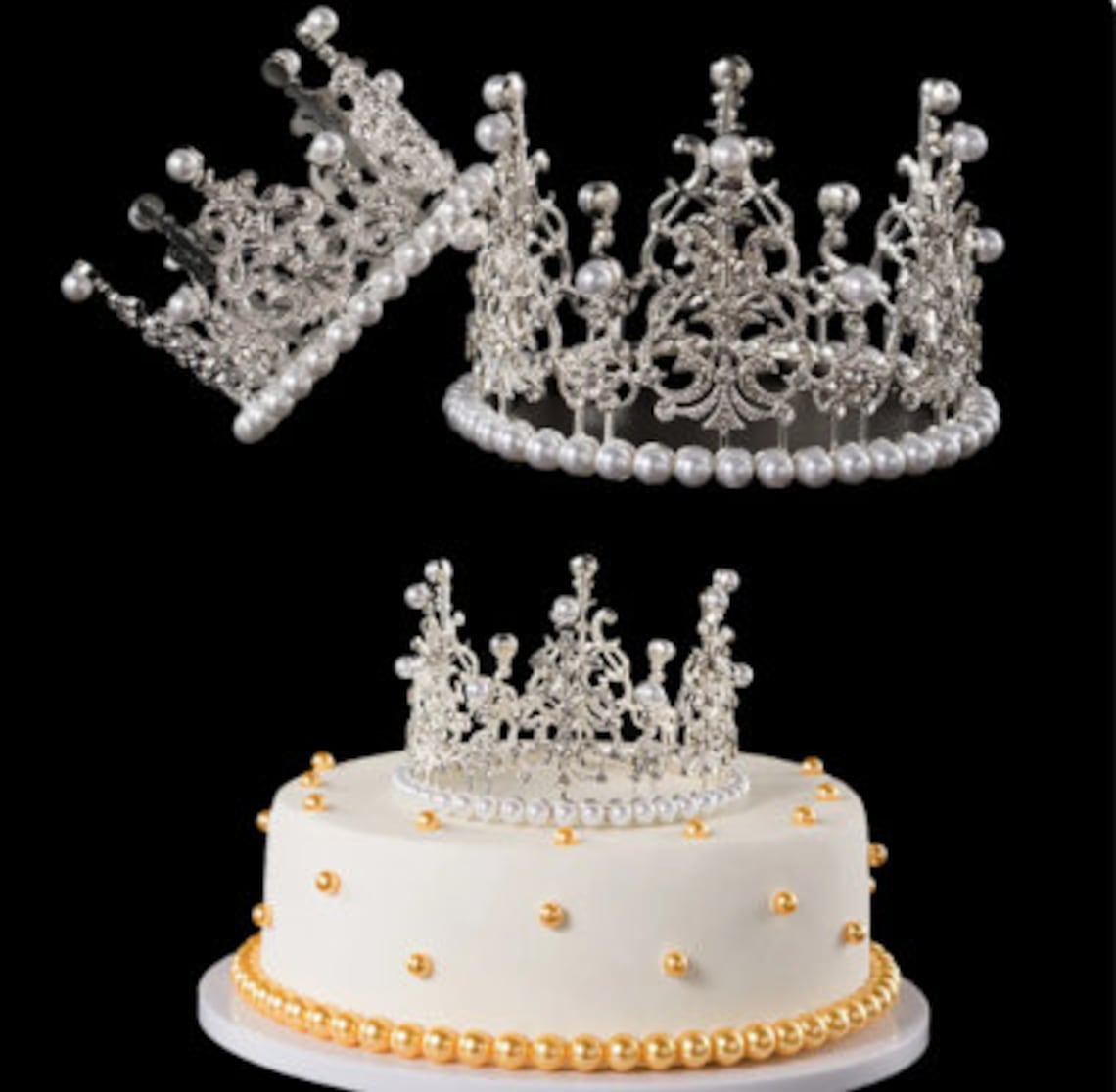 Sparkly Crown Cake Topper Luxury Crown Cake Decor Crown Cake Decoration ...