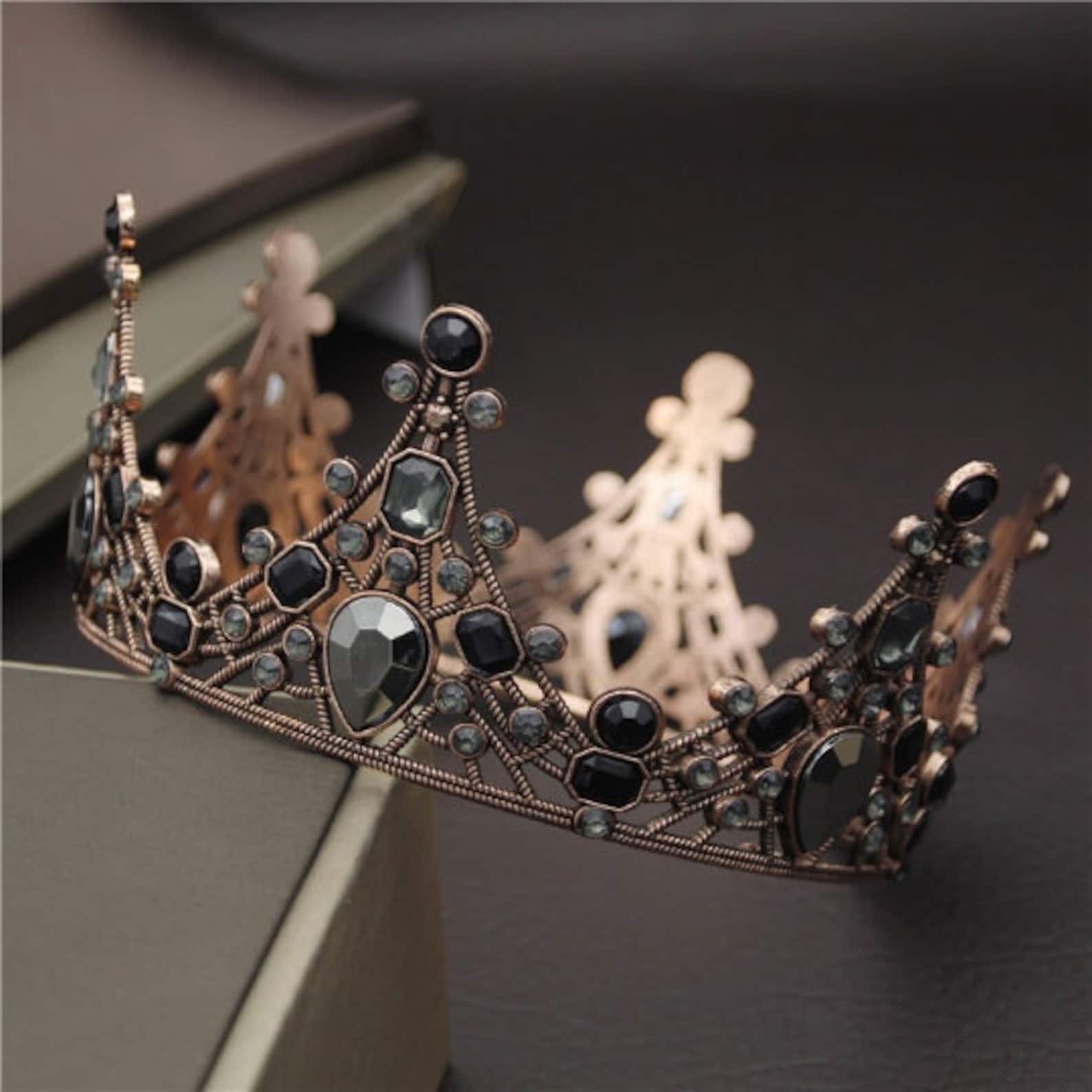 Crown Cake Topper Black Jewel Crown Cake Decor Cake Decorating Tool ...