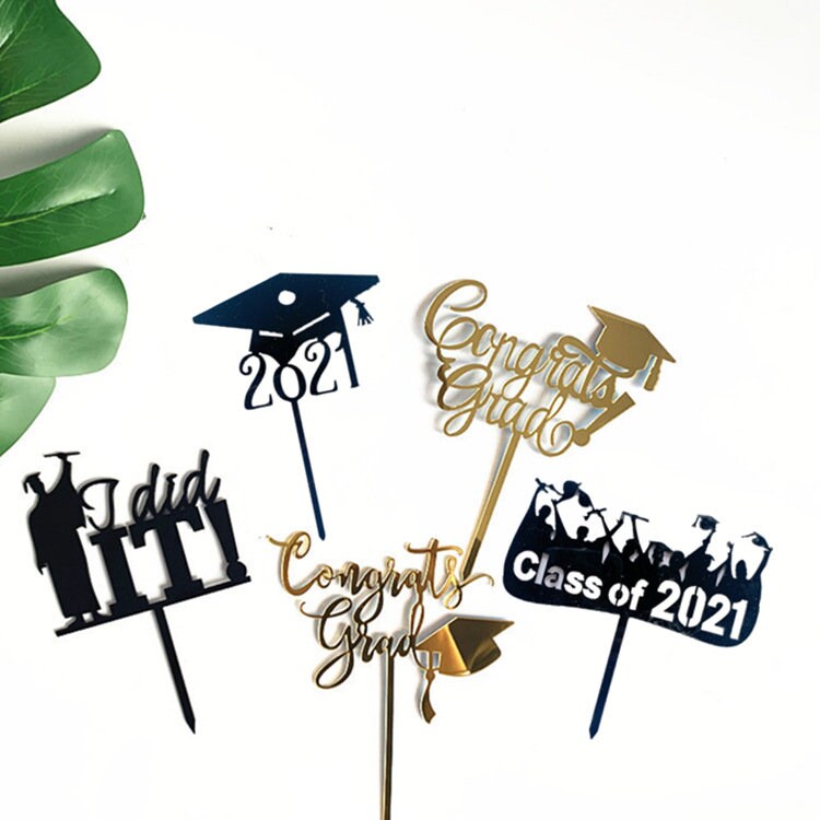 Acrylic Graduation Season Cake Decoration Topper Graduation Cake Topper ...