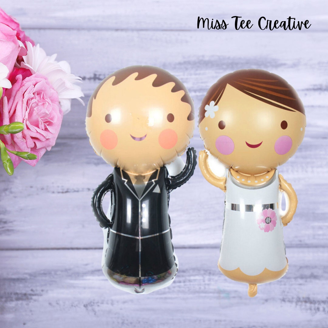 Cute Bride and Groom Balloon Set Wedding Balloons Novelty Bride and ...