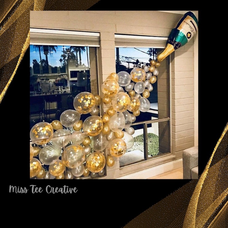 Champagne Balloon Garland Champagne Balloon Decorations Champagne ...