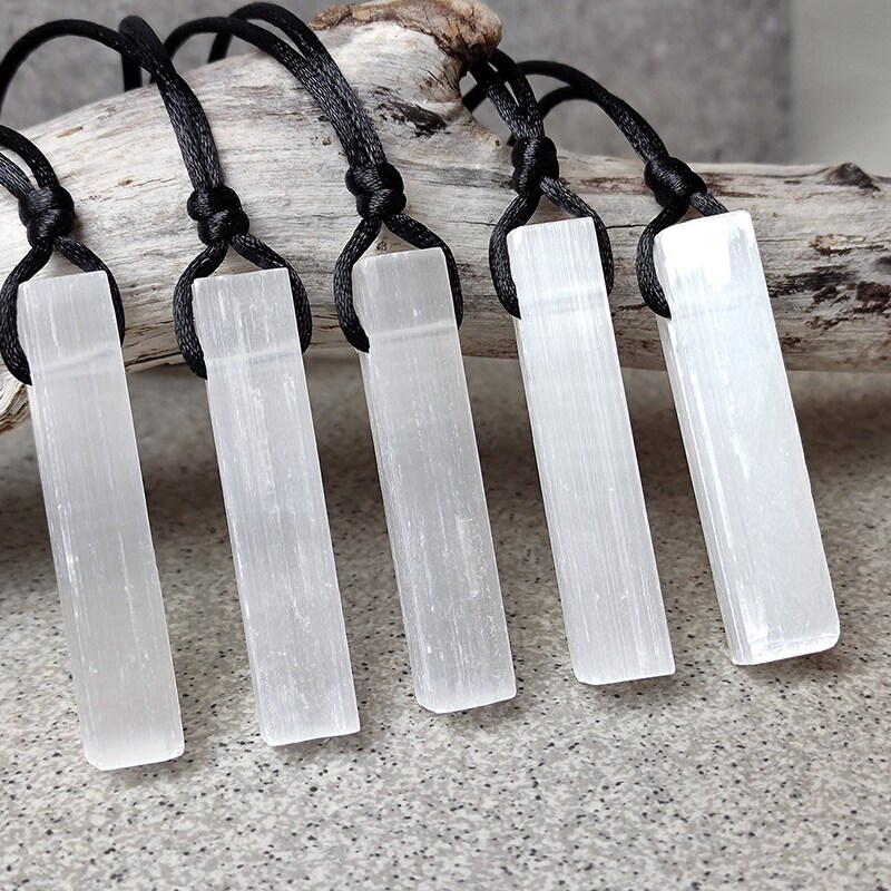 Selenite Necklace - Etsy