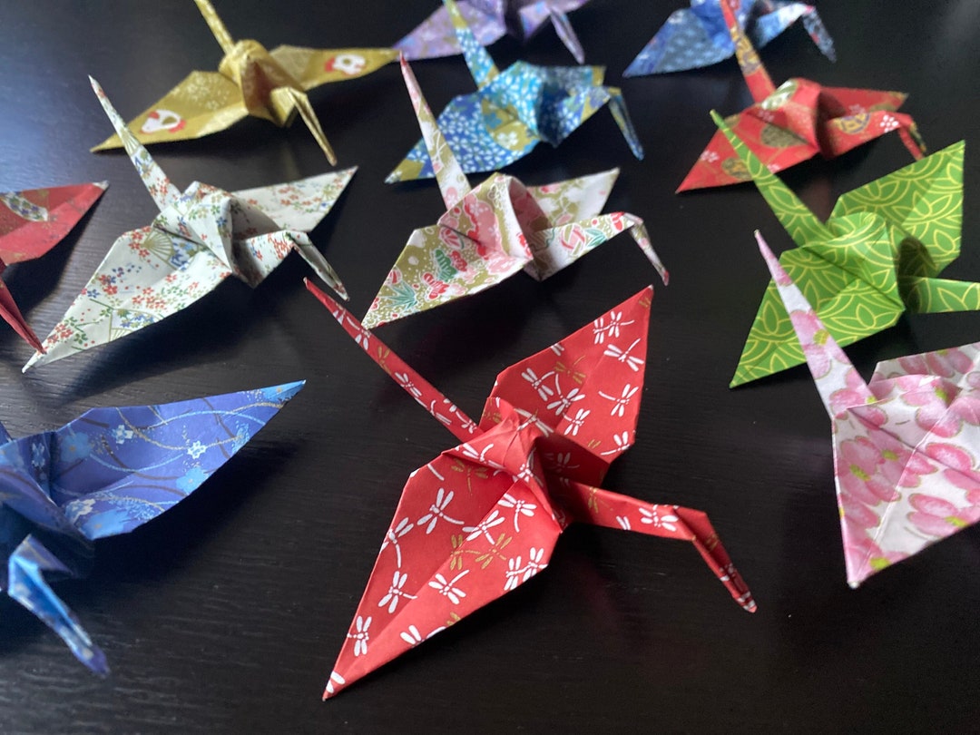 Origami Cranes TRADITION 10 X 10 Cm wedding, Birthday, Party ...