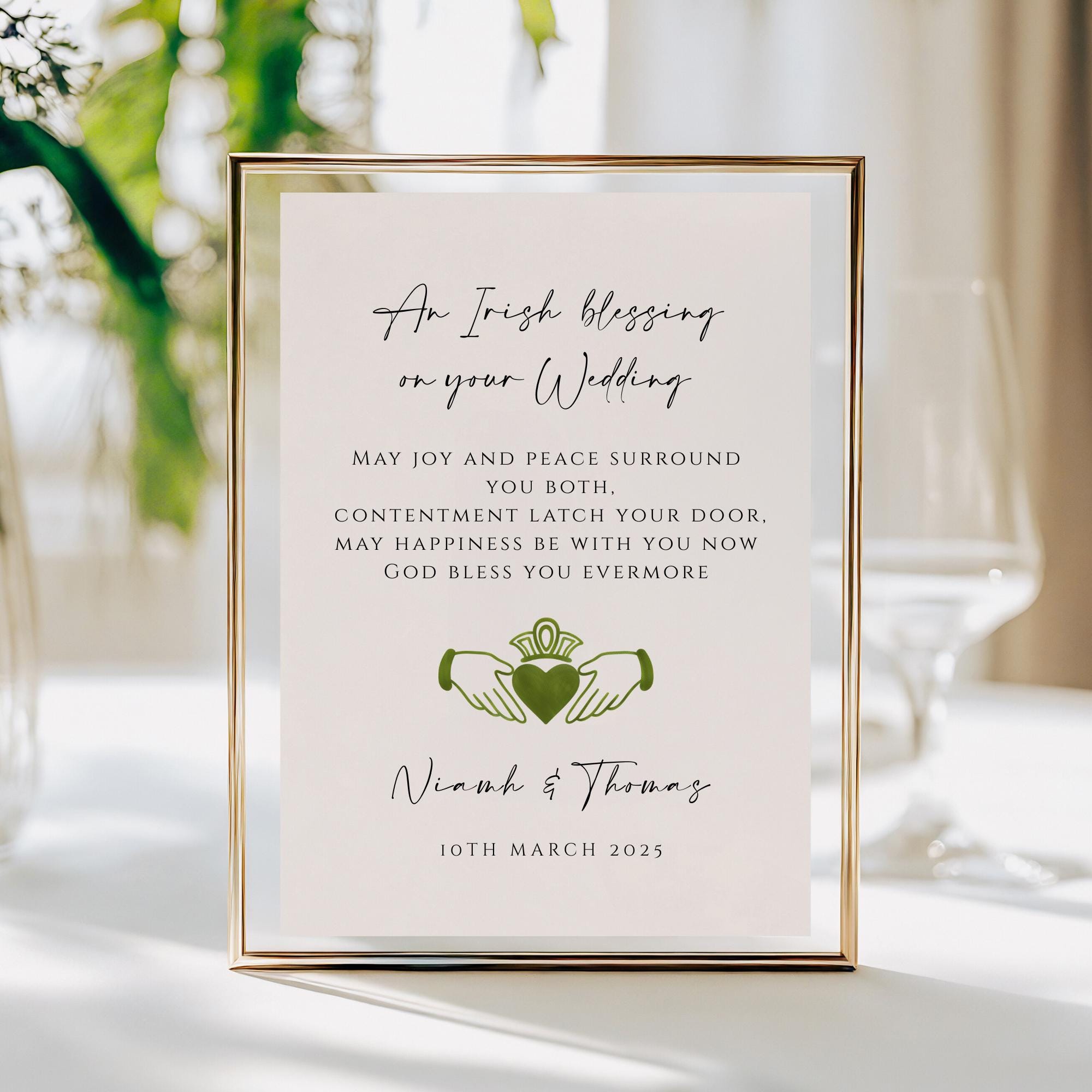 Irish Wedding Blessing As Gaeilge