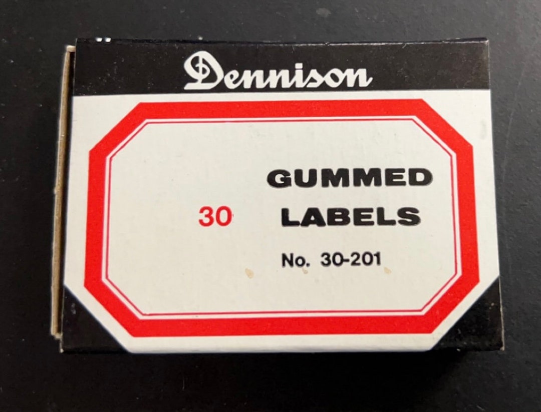 Dennison Gummed Labels - Etsy
