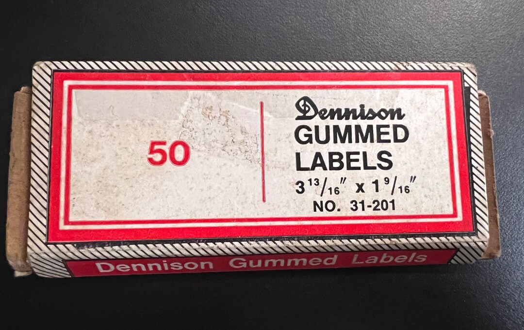 Dennison Gummed Labels - Etsy