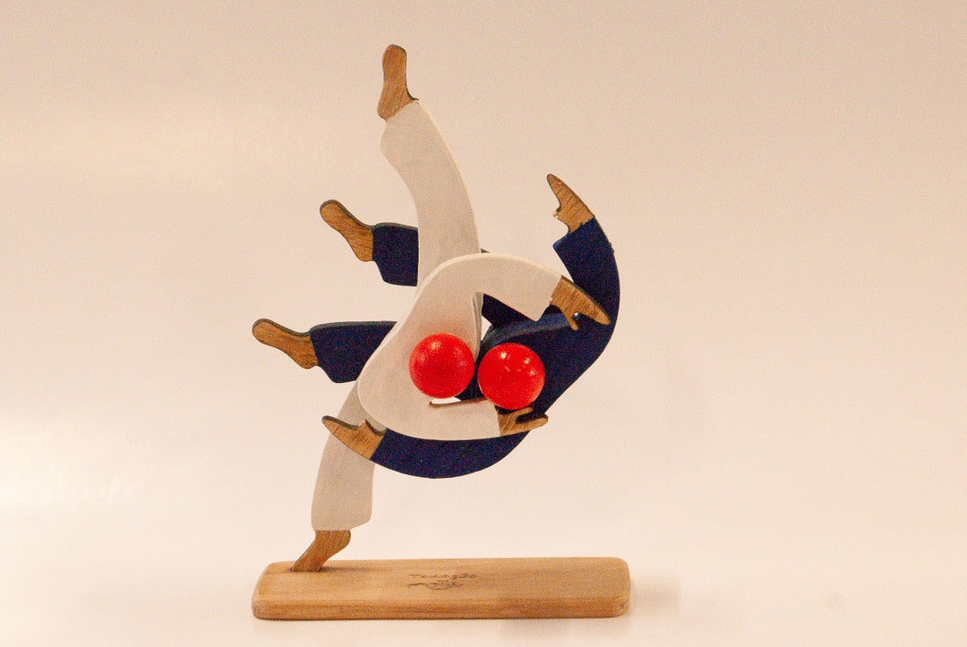Articulated and Magnetic Wooden Judoka. 3D Puzzle. Sports Figurine ...