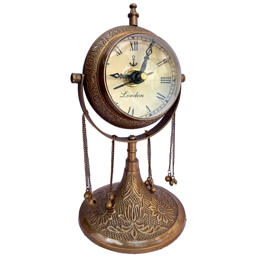 London Vintage Hexa Roman Desk Clock Silent Non-ticking - Etsy