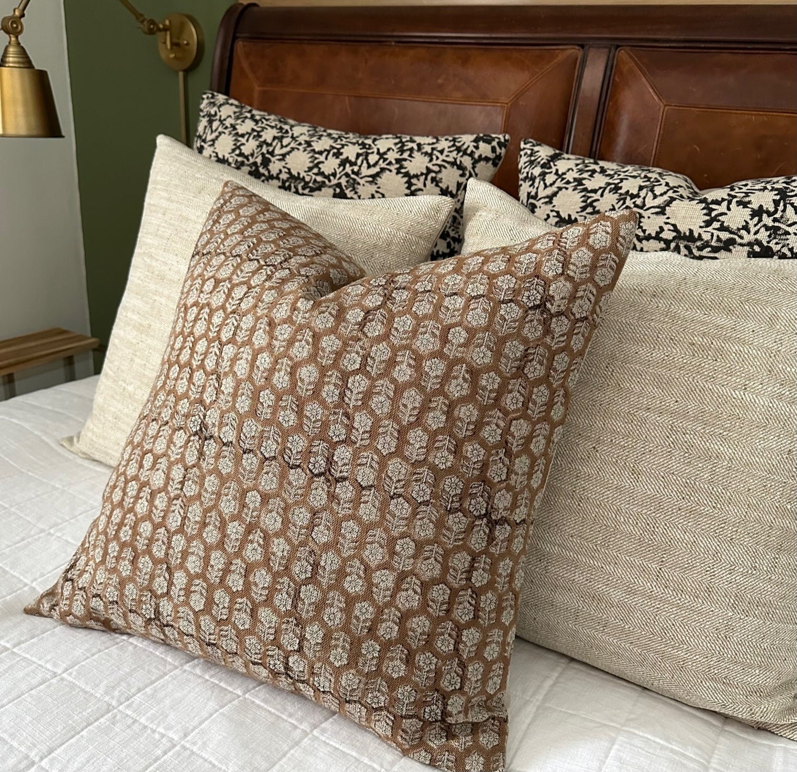 Loren | Sand Woven Herringbone Texture Cotton Pillow Cover - Etsy