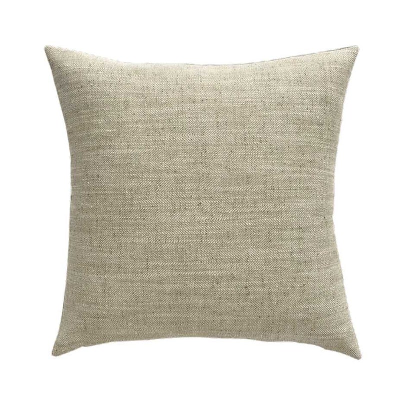 Loren | Sand Woven Herringbone Texture Cotton Pillow Cover - Etsy