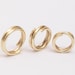 14K or 18K Solid Gold Double Jump Rings Rose White Gold 7mm 8mm 9mm ...