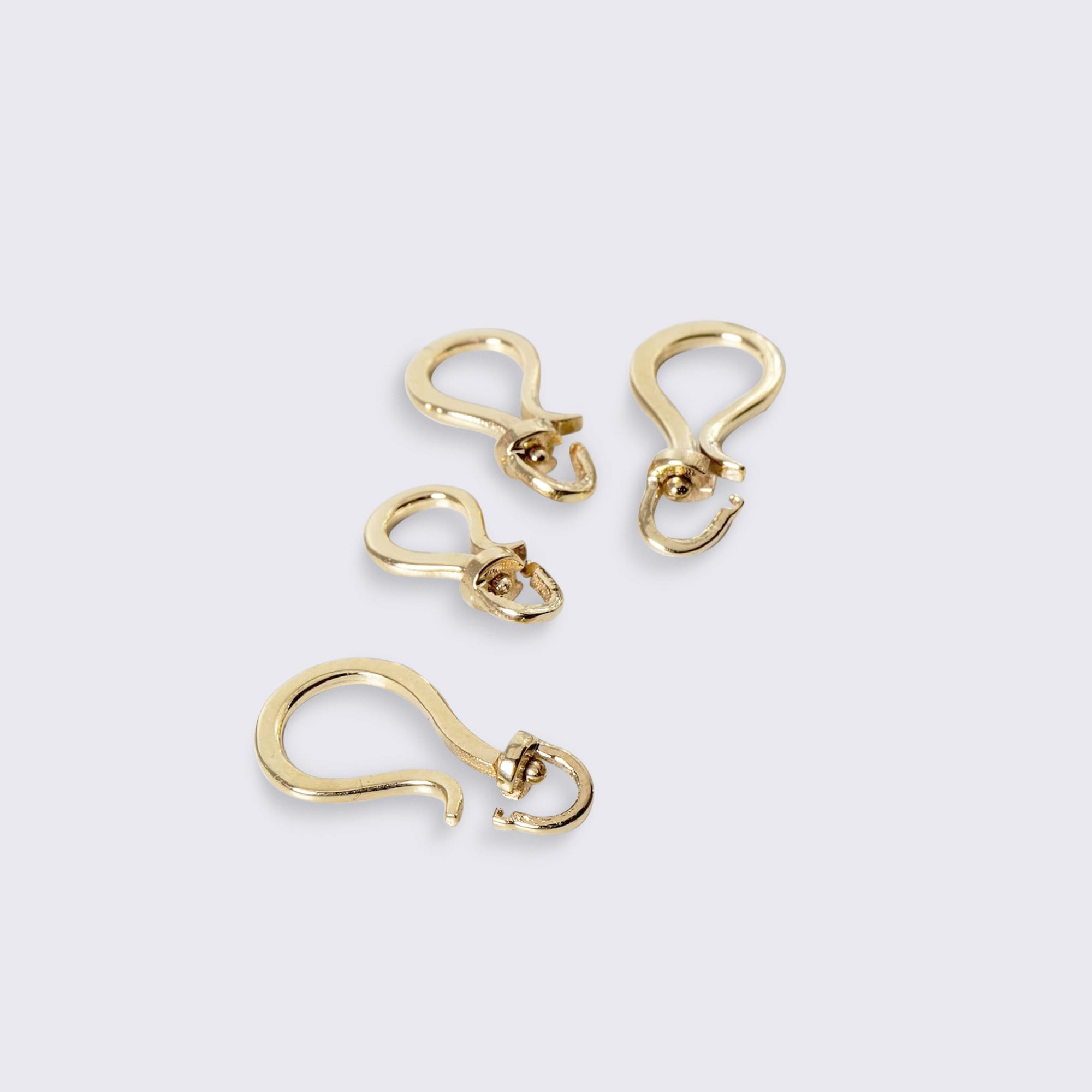 S-hook Clasp 14K 18K Solid Gold Hinge Hook Clasp Hang Your - Etsy