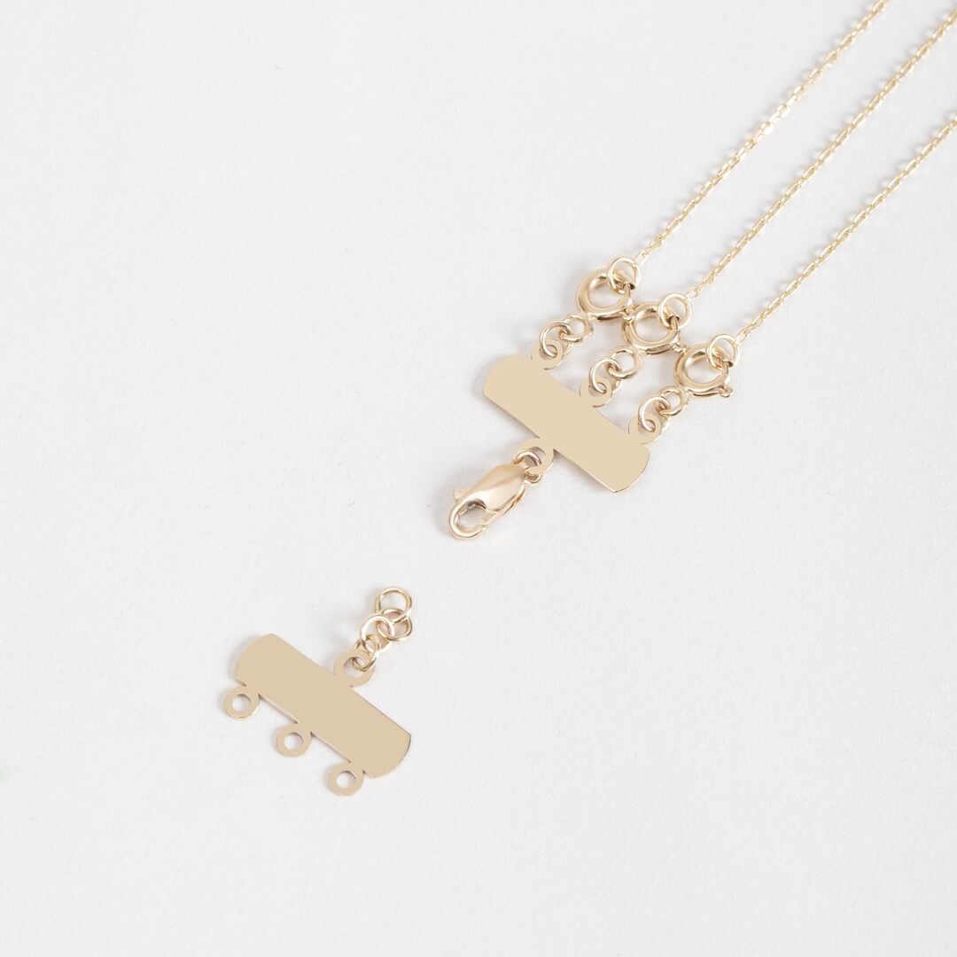 Necklace Connector Separator, 14K 18K Solid Gold Necklace Detangler ...