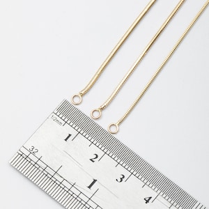 Snake Round Chain Extender in 14K Real Gold, Chain Birthday Gift ...