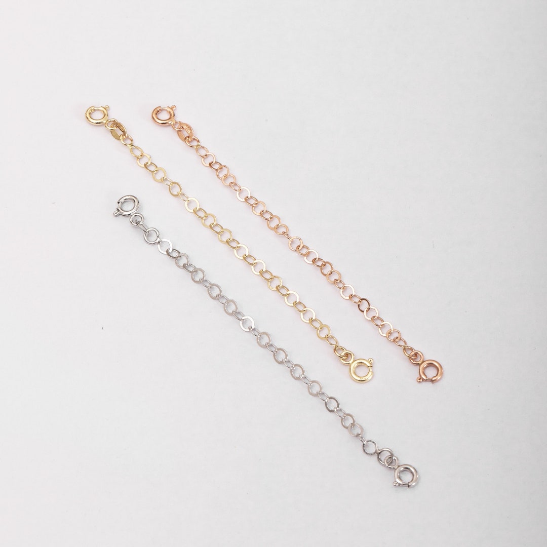 14K 18K Solid Gold 3.00 Mm Round Link, Two Spring Ring Clasp, Double ...