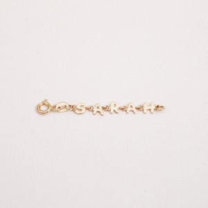 14K 18K Solid Gold Personalized Bracelet Necklace Extender, Removable ...