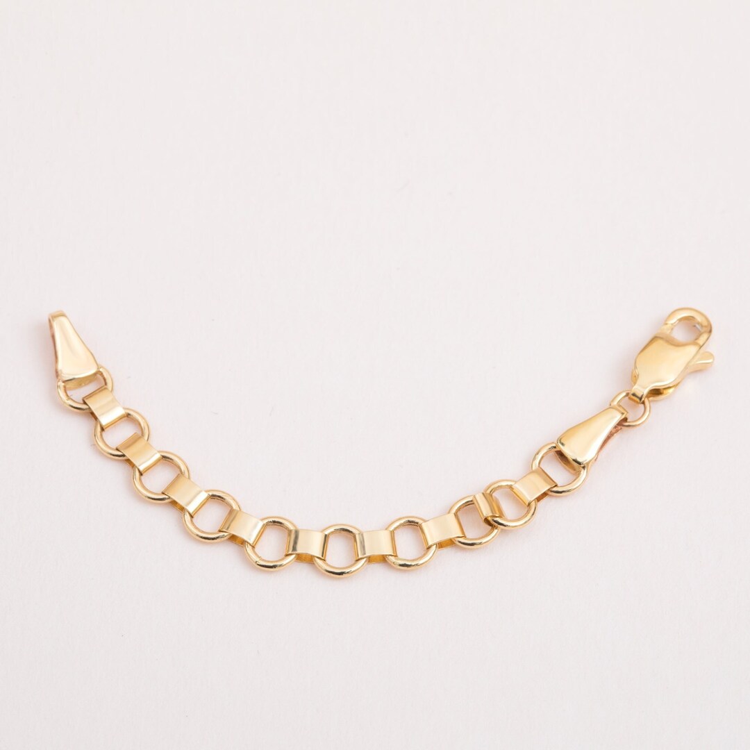 Belcher Chain Extender, 14K Solid Gold Book Chain Extender, Removable ...