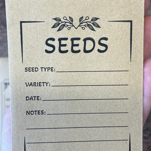 Fill-in-the-blank Seed Envelope | Seed Packet | Kraft Envelope ...