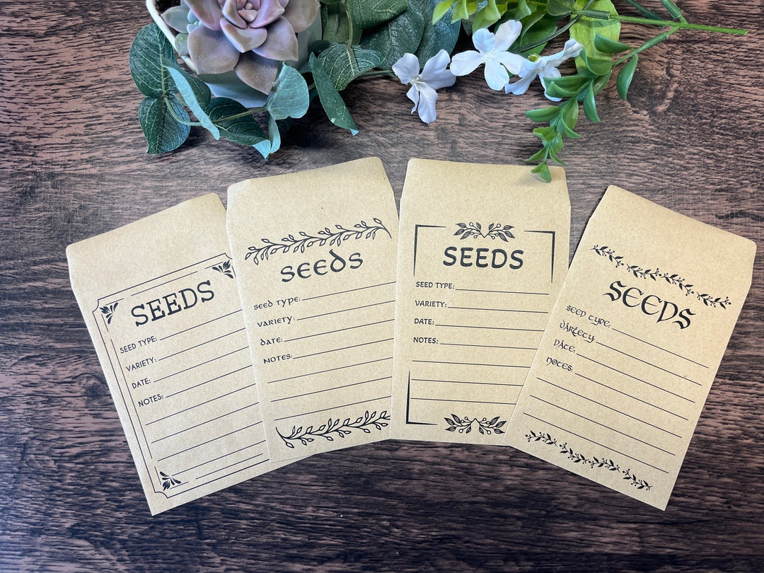 Fill-in-the-blank Seed Envelope | Seed Packet | Kraft Envelope ...